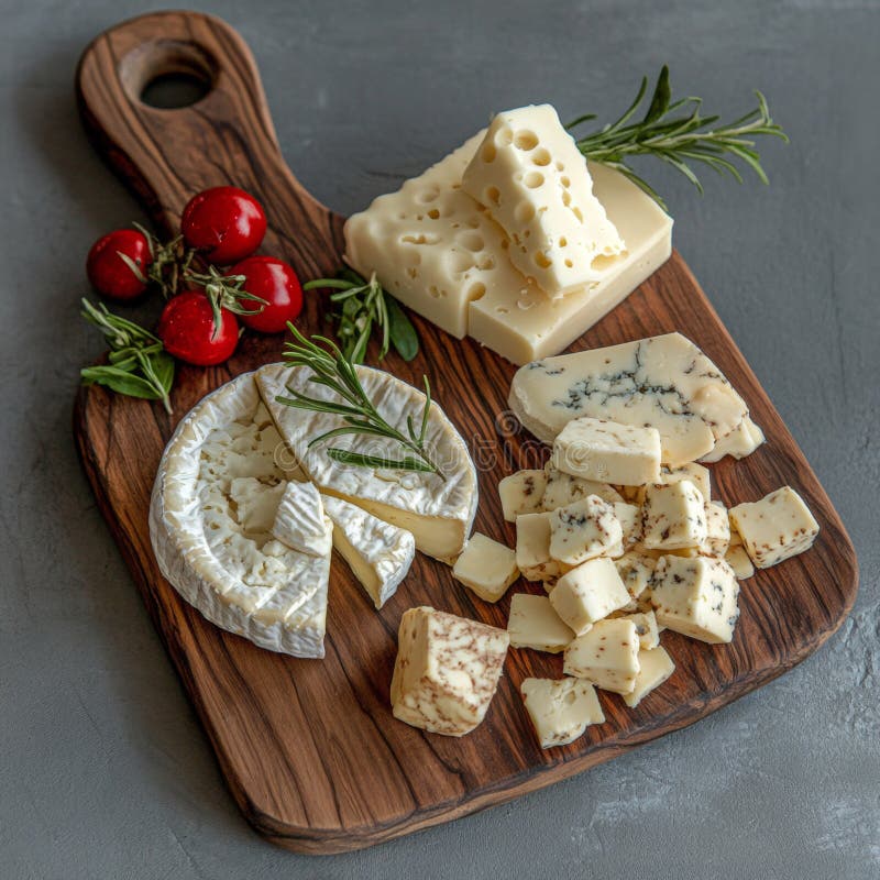 Plate with Different Types of Cheese Stock Photo - Image of fresh ...