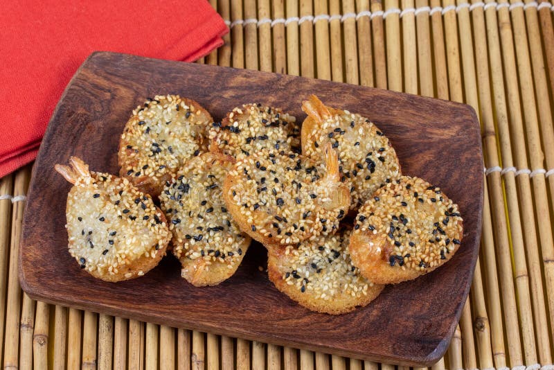 Shrimp donut stock image. Image of seafood, prawn, seeds - 160908771