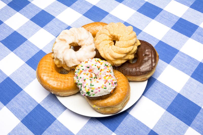 Plate of donuts stock photo. Image of stack, cake, sweet - 48438430