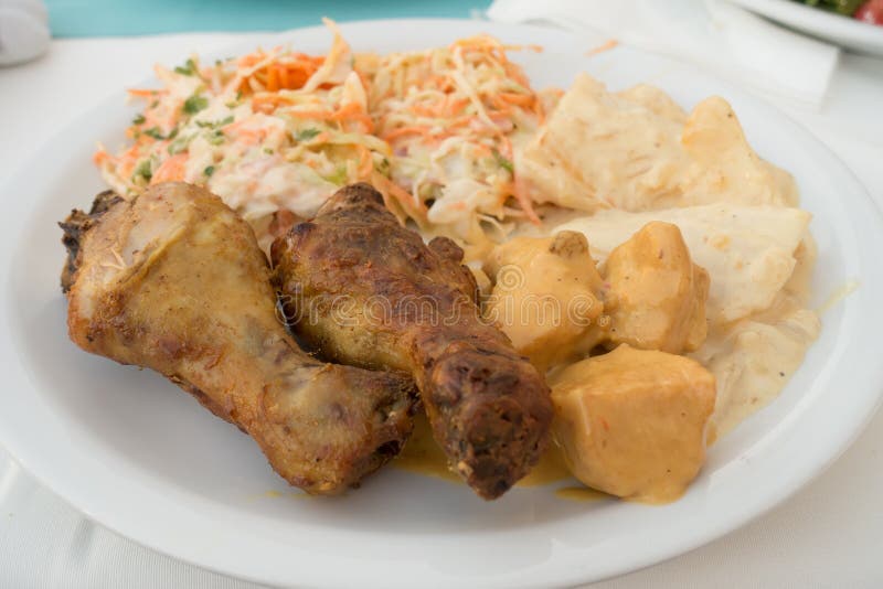 Plate in a Fast Food Restaurant Full Food Stock Photo - Image of ...