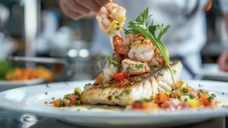 A Plate Filled with Cooked Shrimp and Assorted Fresh Vegetables Like ...