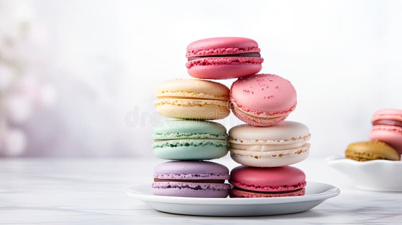 A Plate Filled with Delectable Chocolate Macarons in a Minimalist ...
