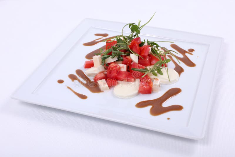 Collage of a Fine Dining Meal Stock Image - Image of broccoli, fish ...