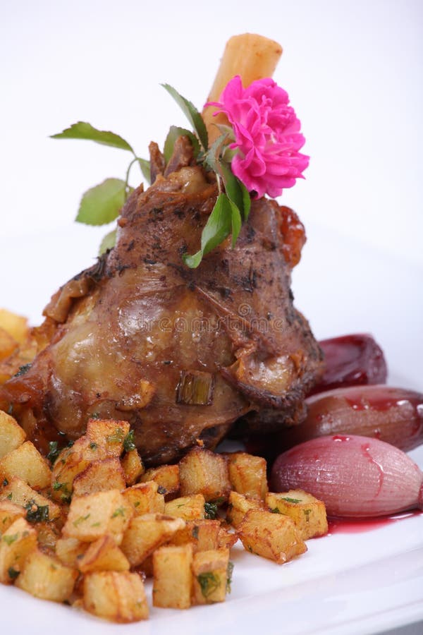 Plate of fine dining meal stock photo. Image of garnished - 11337140