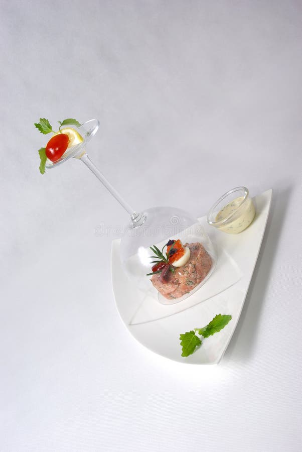 Plate of fine dining meal stock photo. Image of dine, filet - 5497060