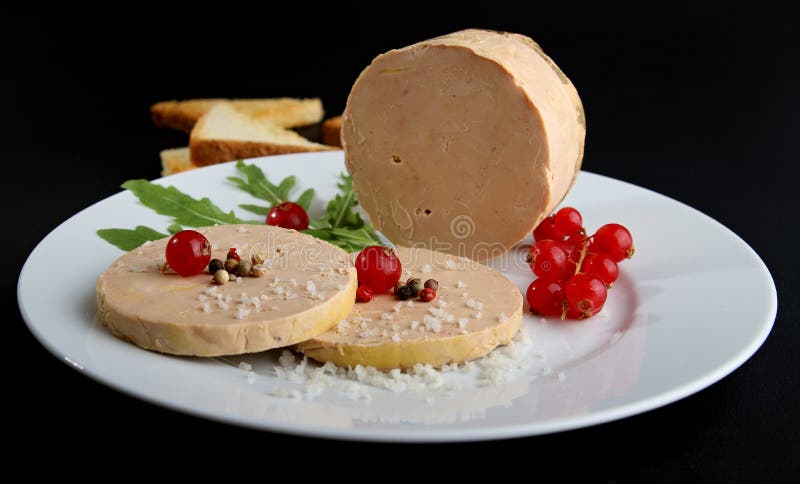 Plate of foie gras stock image. Image of gourmet, plate - 17852769