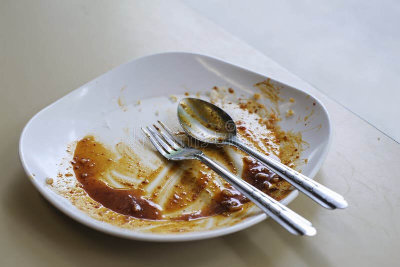 Food Left on a Plate stock image. Image of food, restaurant - 51694327