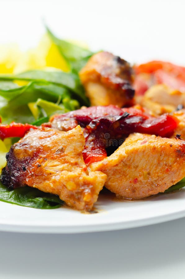 A Plate of Food with a Piece of Meat and a Side of Potatoes and ...