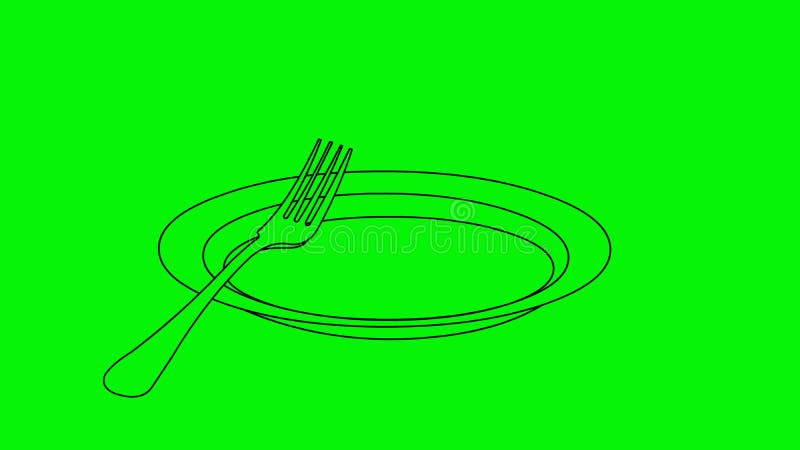 Plate and Fork on Green Screen Stock Footage - Video of plate, cafe ...