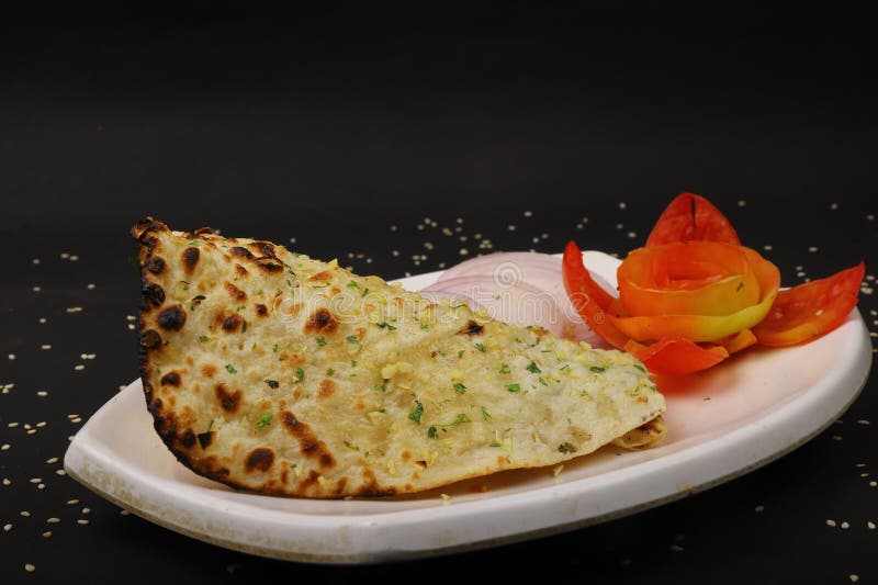 Plate of Freshly Prepared Flatbread with Vegetables Stock Photo - Image ...