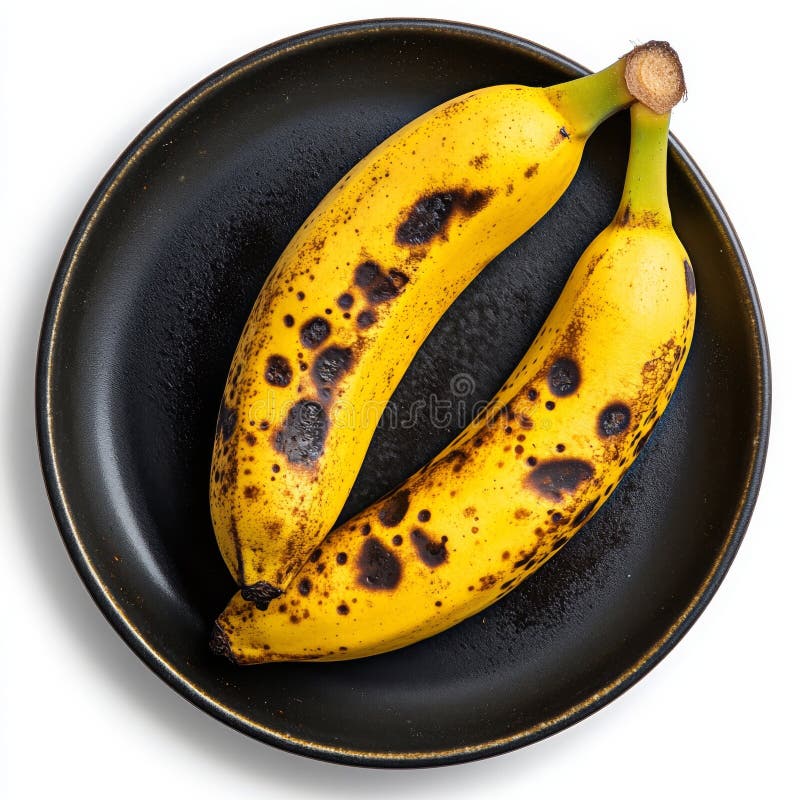 A Plate of Fried Bananas Set Against a Clear Background Stock Image ...