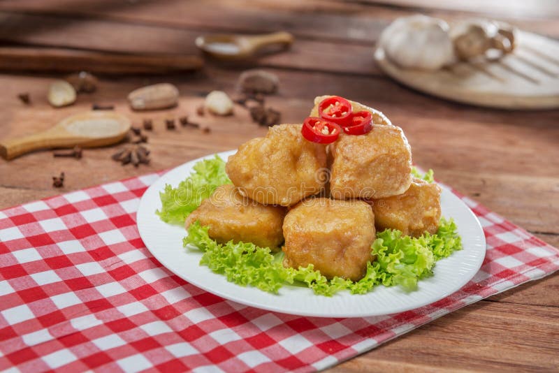 Fish Ball with Fish Cake on White Plate in Asian Restaurant Stock Photo ...
