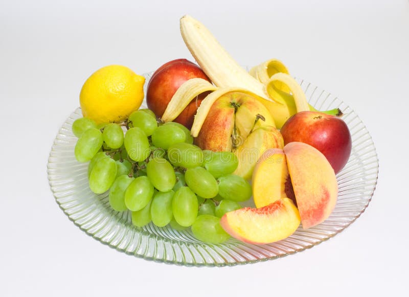 Plate with fruits stock image. Image of peel, nectarine - 10475923