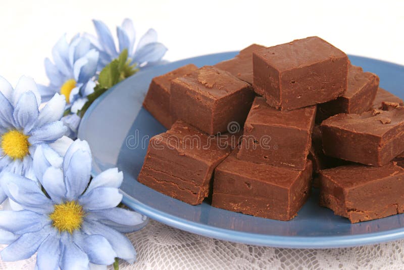 Plate of Fudge 1 stock photo. Image of sinful, dessert - 233408