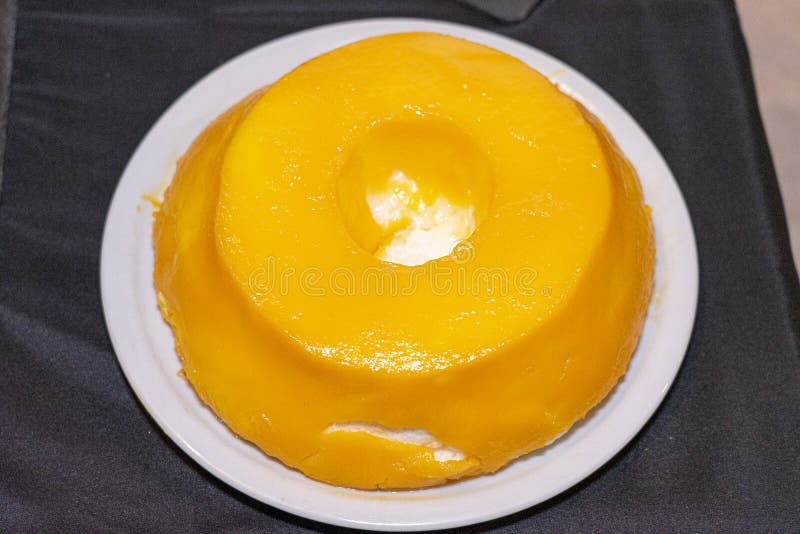 Plate Full of Molotov Pudding in Round Shape Stock Image - Image of ...