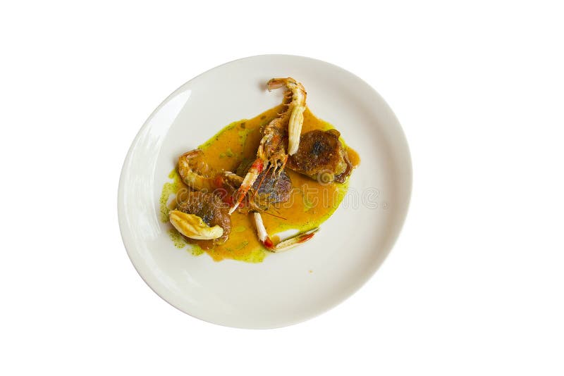 Plate of Garnished Monkfish Stock Photo - Image of healthy, lemon: 24573806
