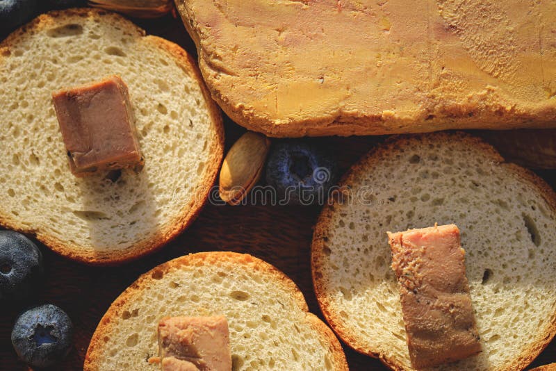 Plate of Goose Liver or Foie Gras on Bread Stock Image - Image of ...