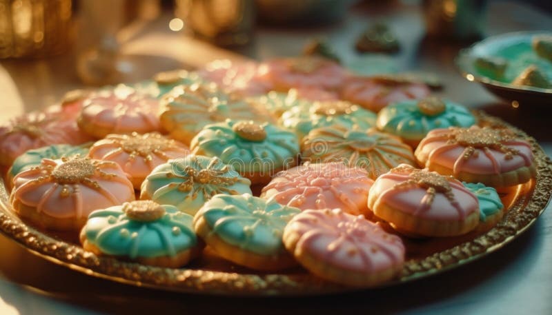 A Plate of Gourmet Baked Pastry Items with Sweet Variations Generated ...