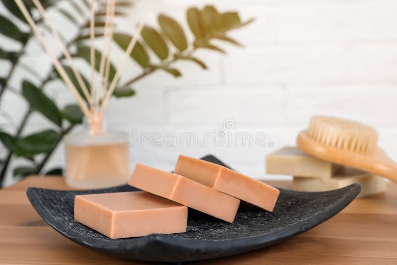 Plate with Handmade Soap Bars Stock Image - Image of care, hygienic ...