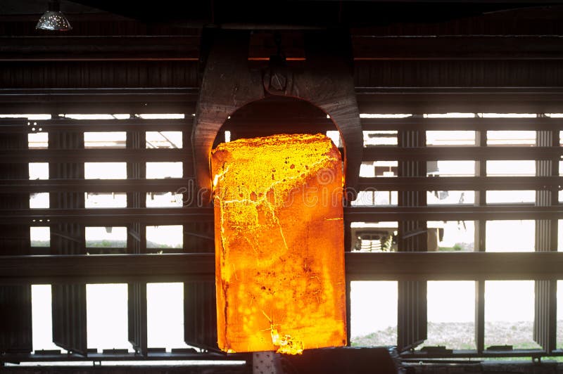 Plate of hot metal stock photo. Image of mill, furnace - 73373222