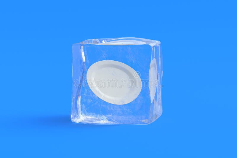 Plate in ice cube stock illustration. Illustration of cold - 263603283
