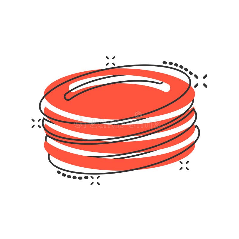 Plate Icon in Comic Style. Dish Cartoon Vector Illustration on White ...