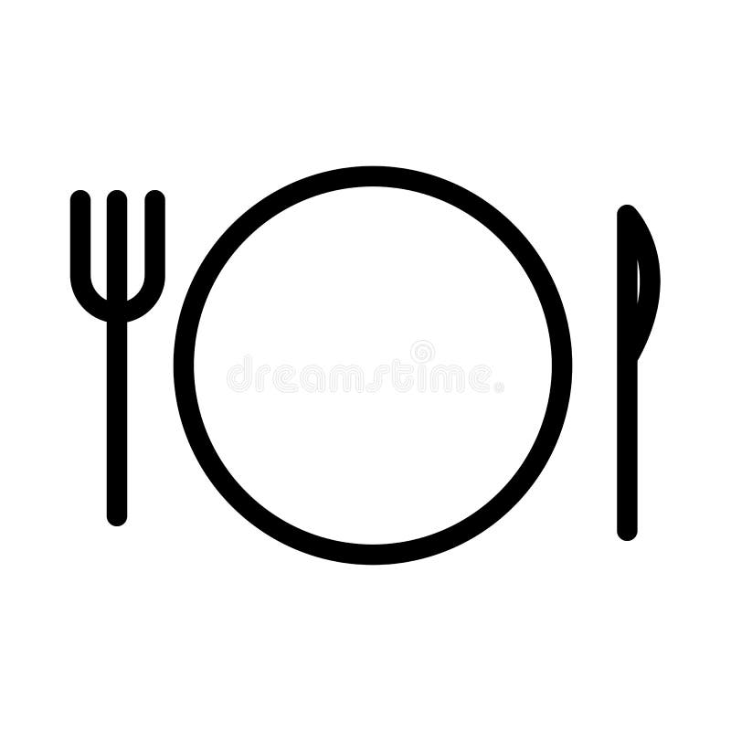 Plate icon. stock vector. Illustration of empty, meal - 92194125