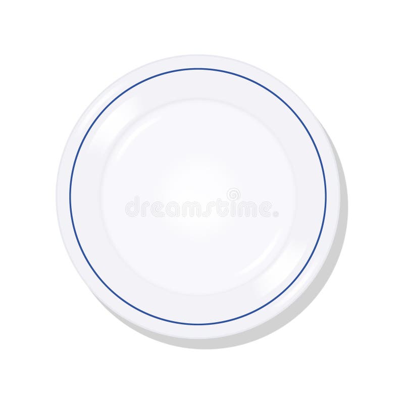 Empty plate illustration stock illustration. Illustration of dinner ...