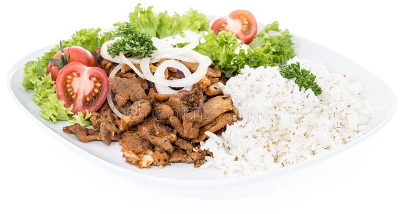 Shawarma Plate , Shawarma Beef and Chicken Plate Stock Photo - Image of ...