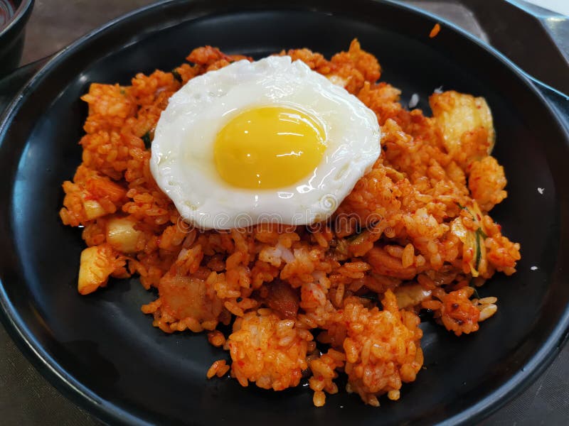 A Plate of Kimchi Fried Rice Stock Image - Image of plate, rice: 208859883