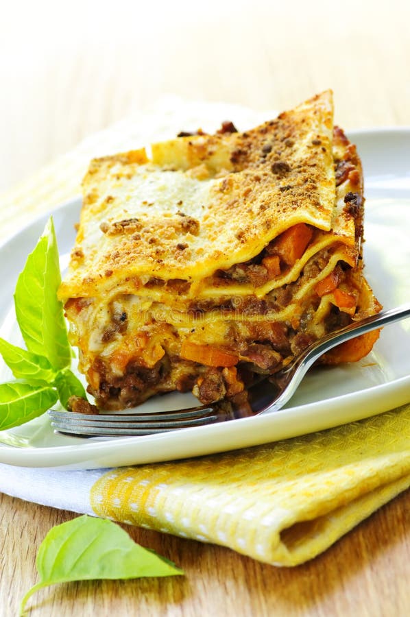 Plate of lasagna stock photo. Image of layered, fresh - 10635340