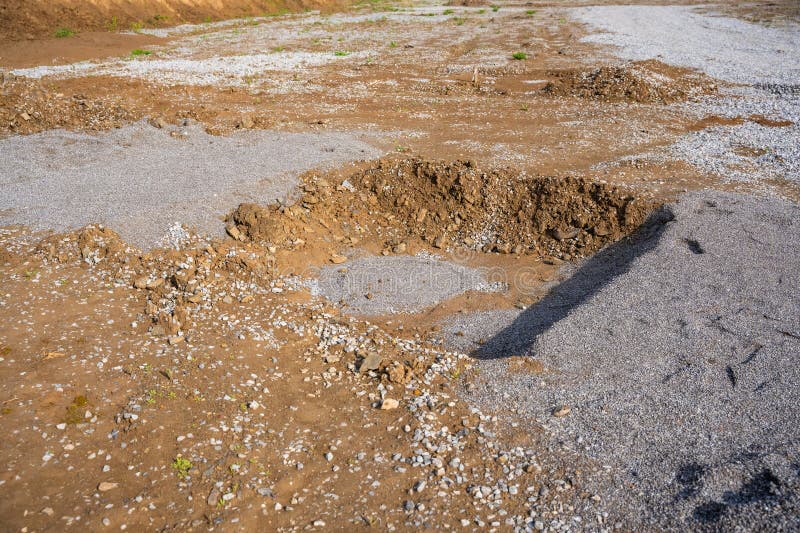 Plate Load Test Results Visible on Soil Surface after Static Pressure ...