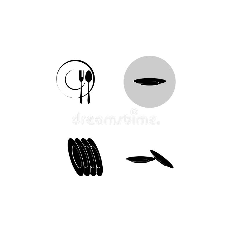 Plate logo stock illustration. Illustration of utensil - 217153327