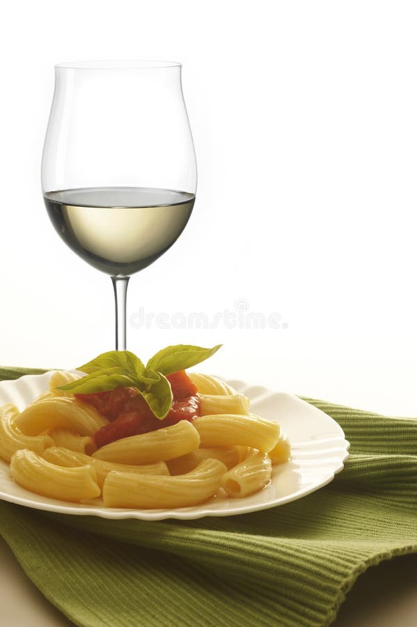 Plate of macaroni stock photo. Image of wine, italian - 17100094