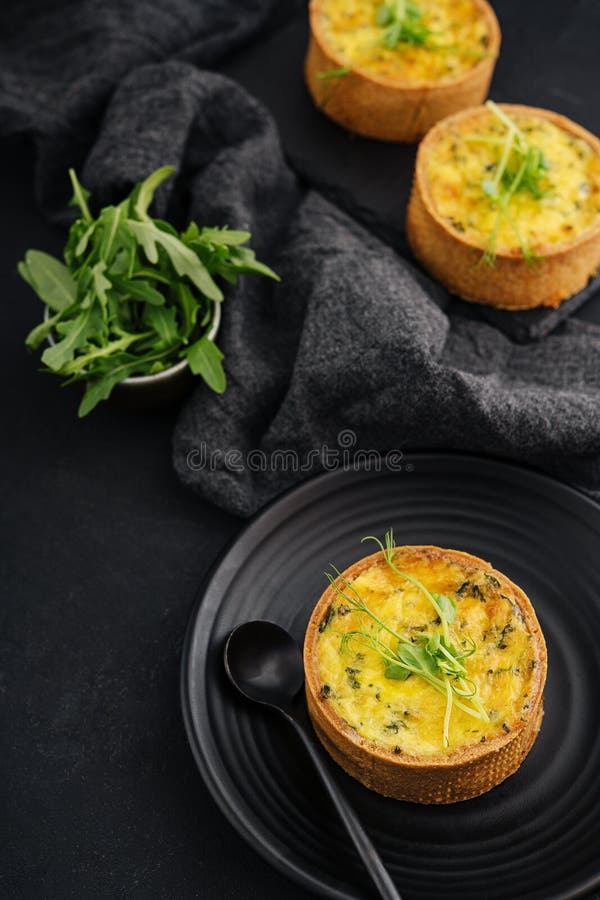 Plate of Many Mini Bite Size Quiche Appetizers Stock Image - Image of ...