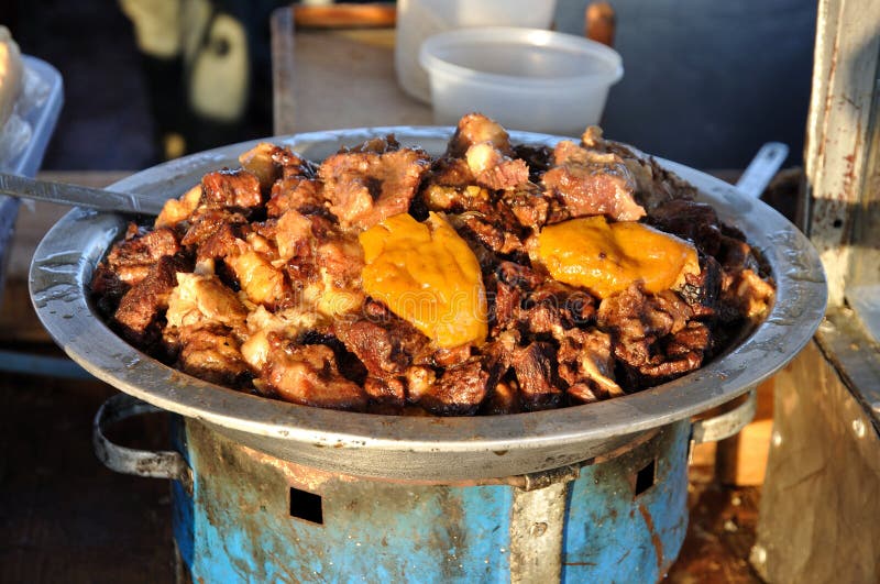 Plate with meat food stock image. Image of maroc, medina - 7340997