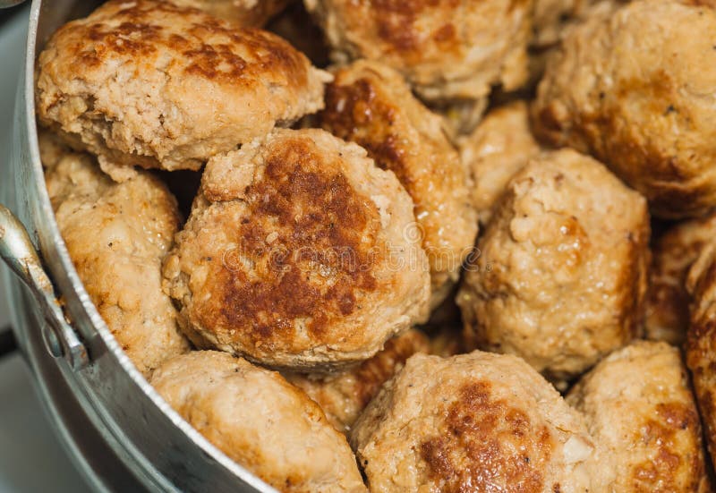 Plate of meat rissoles stock photo. Image of tasty, nourishing - 40503108