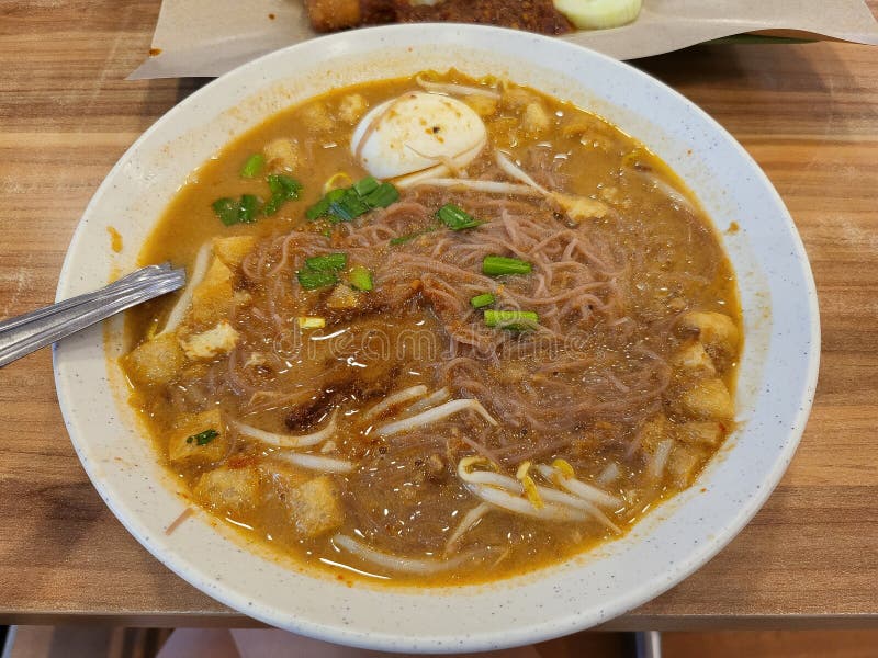 A plate of Mee Siam stock image. Image of beehoon, dish - 270904415