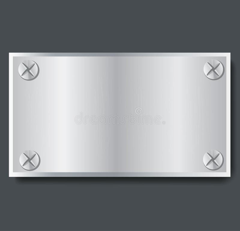Plate Metal Banner Background Vector Illustration Stock Vector ...