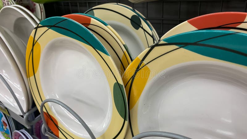 Plate with a Minimalist Design Stock Image - Image of abstract, kitchen ...