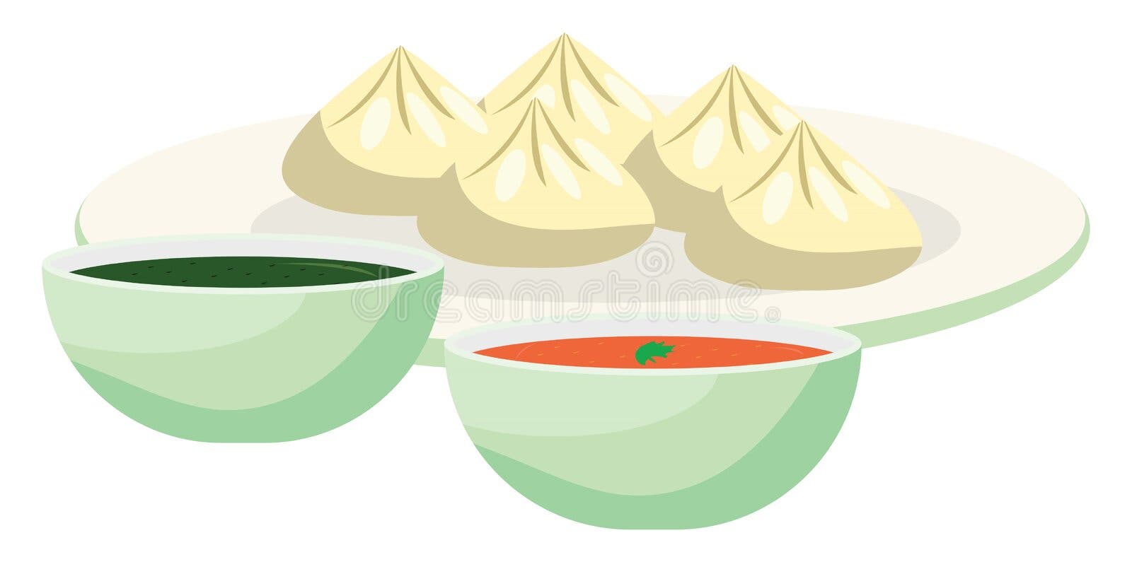 Veg Momos vector stock illustration. Illustration of traditional ...