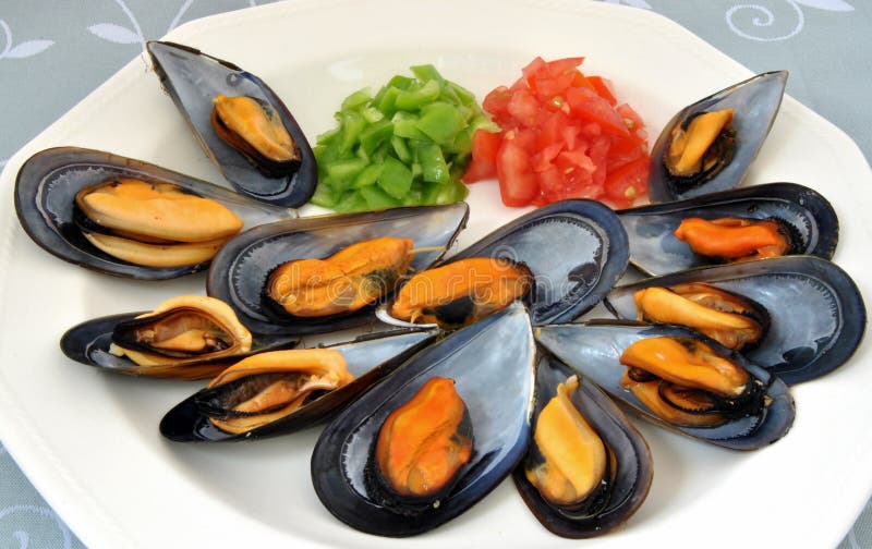 Plate of mussels stock photo. Image of boiled, lunch - 23624388