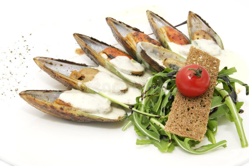 A plate of mussels stock image. Image of mussels, healthy - 25869059