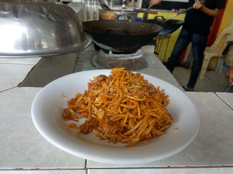 A Plate of Noodles is Already Cooked Stock Image - Image of cooked ...