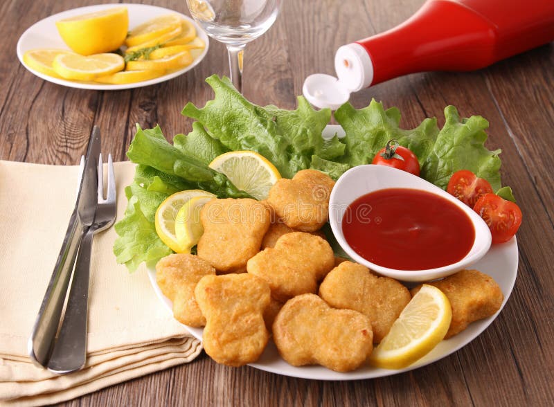 Plate of nuggets stock photo. Image of nugget, chicken - 22948544