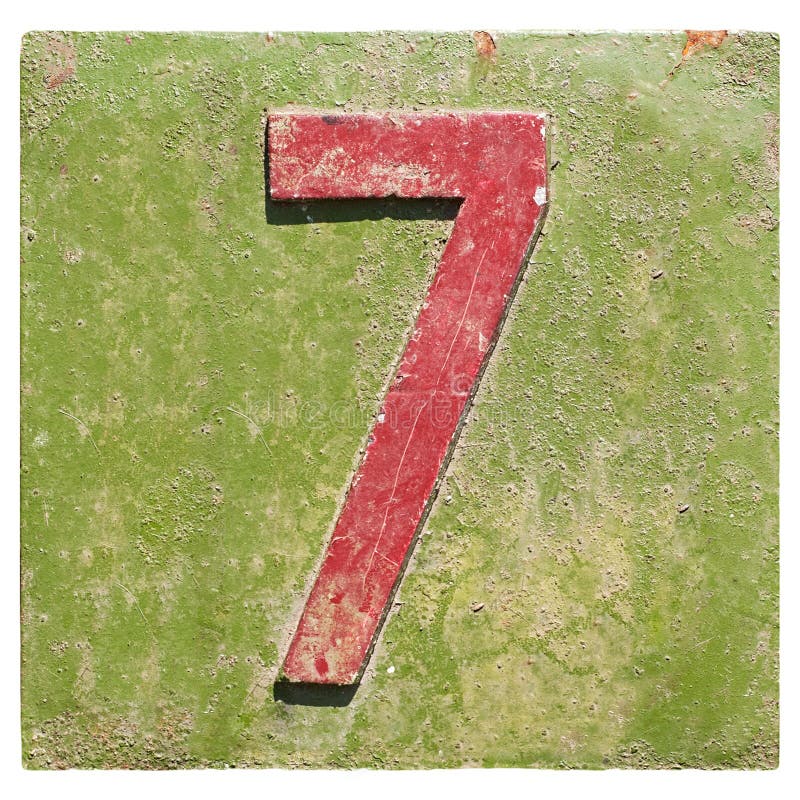 Plate with a number 7 stock photo. Image of house, painted - 46584006