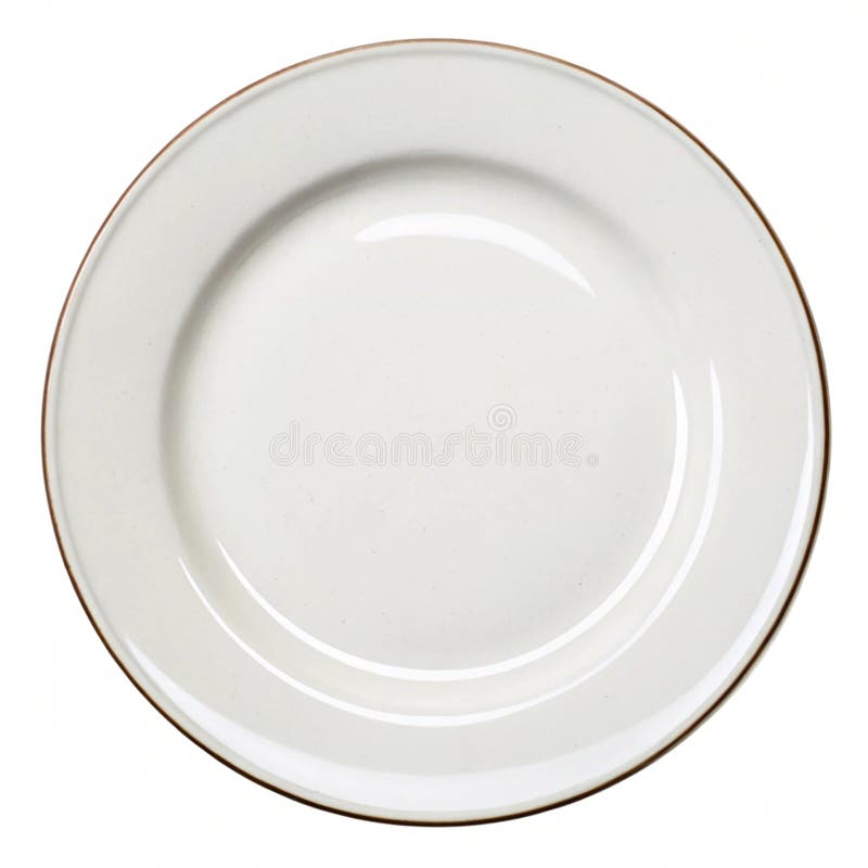Plate Object Isolated on White Background Stock Illustration ...