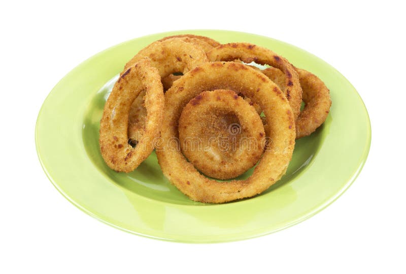 Onion Rings on Plate and Napkins Stock Photo - Image of delicious ...