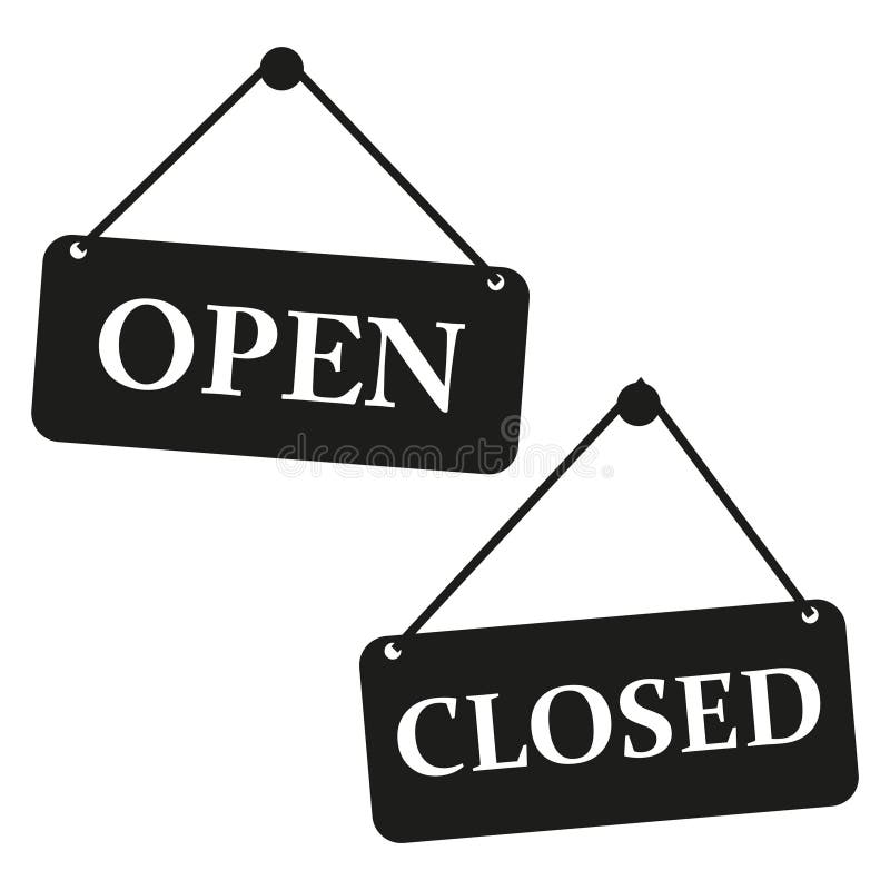 Plate Open Closed Icon Sign Illustration. Vector Stock Vector ...