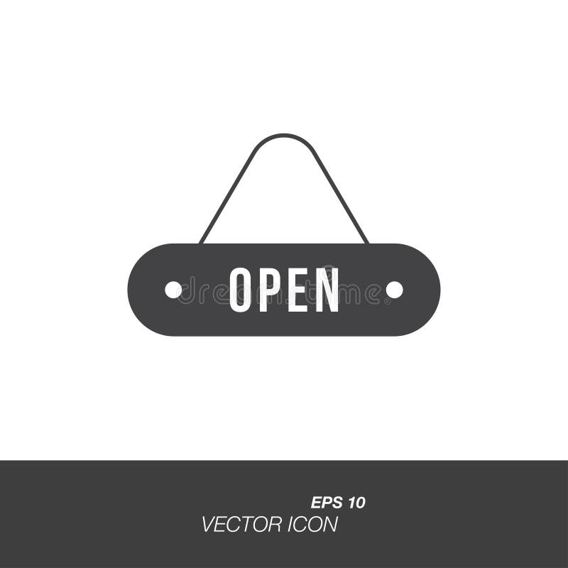 Plate Open Icon in Flat Style Isolated on White Background. Stock ...